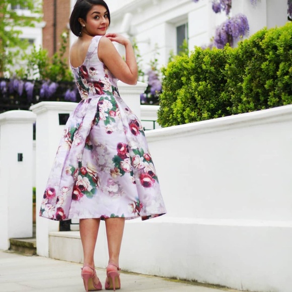 Chi Chi London | Dresses | Chi Chi London Midi Dress In Floral Print ...